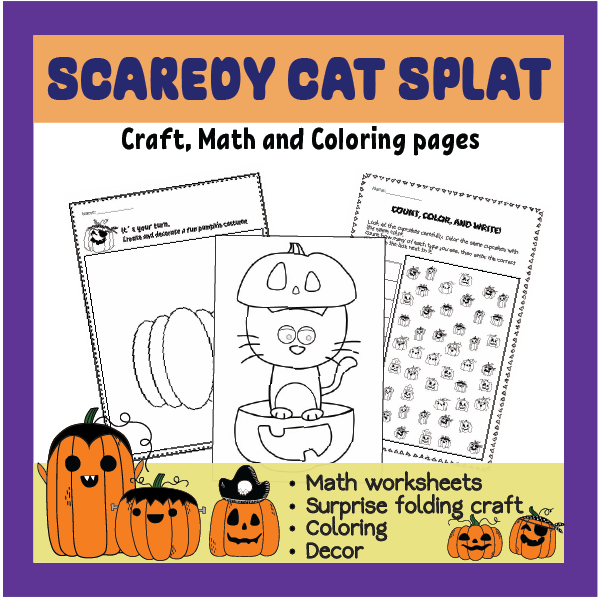 🎃 Halloween Cat Craft & Activities for Kindergarten and Early Grades ...